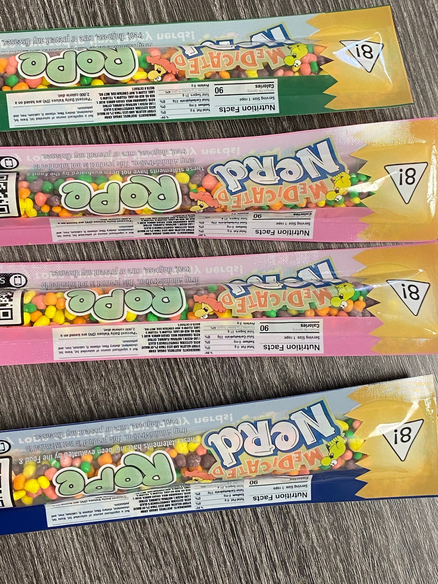 Nerds Ropes - 500MG Delta 8 Hemp Distillate & 25 Hour Farms